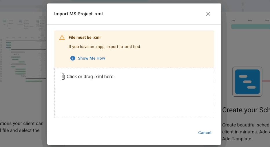 MS Project File Upload | Mastt Project Management Feature